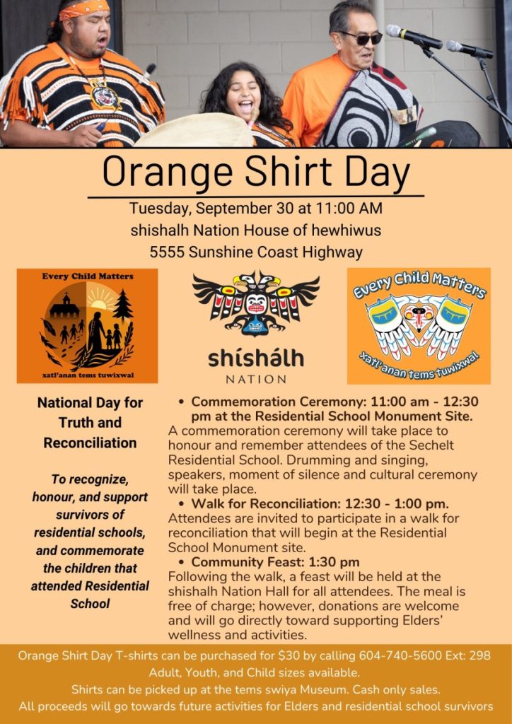Orange Shirt Day / National Day for Truth and Reconciliation - Shishalh ...