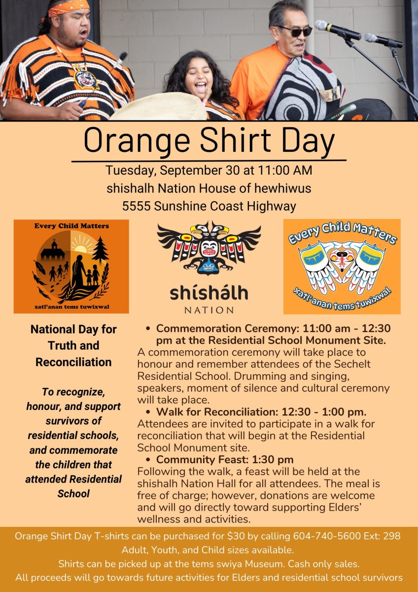 Orange Shirt Day / National Day for Truth and Reconciliation - Shishalh ...